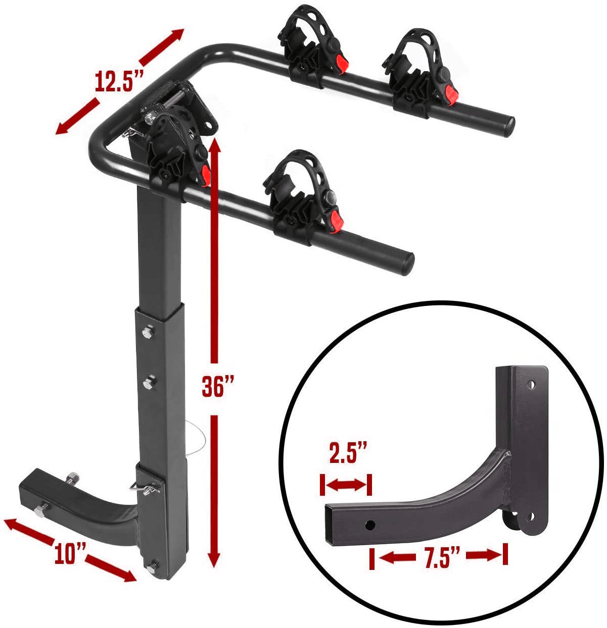 Swing Away Hitch Mount Bike Rack - Fits 2" Receivers Only