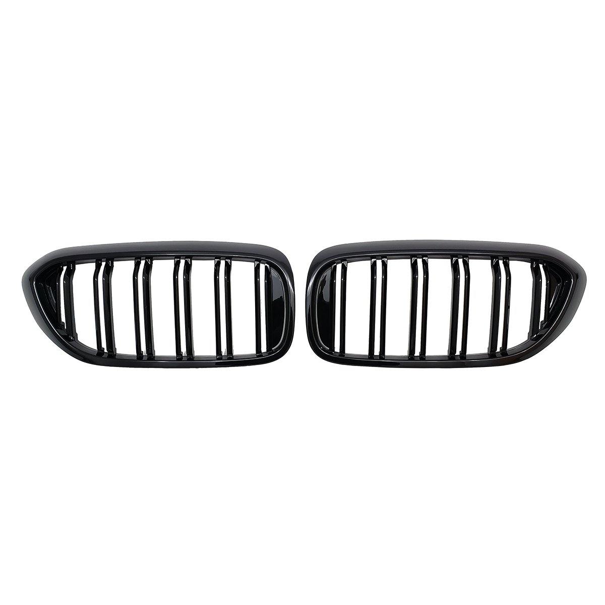 Kidney Grilles for 2017-20 BMW 5-Series G30/G31 (Gloss Black Dual Slat)